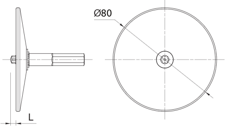 Antgalis smeigėms R-TFIX-TOOL, skirtas smeigėms R-TFIX-S-X